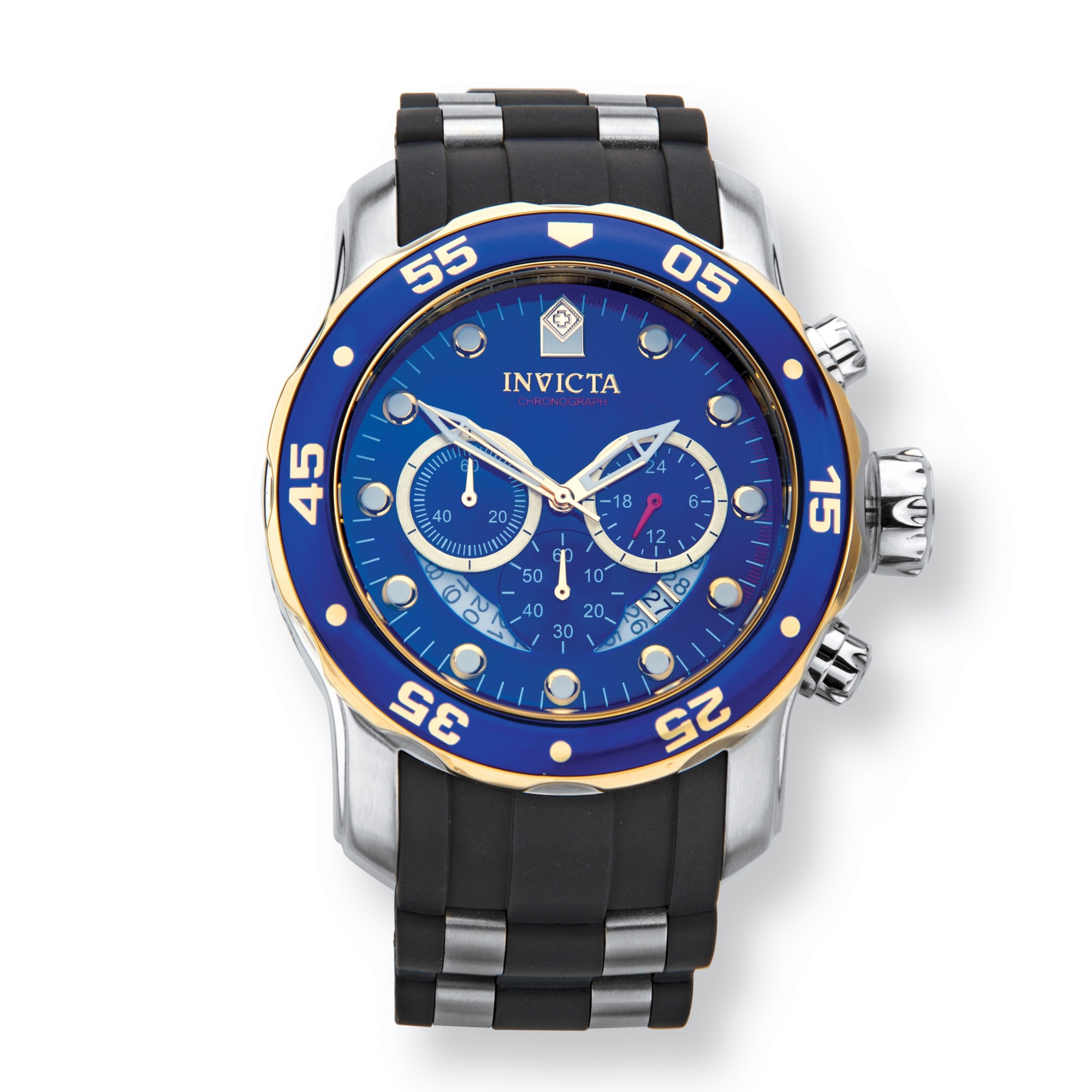 Men's Invicta Pro Diver Multi-Dial Watch with Blue Face and Two-Tone ...